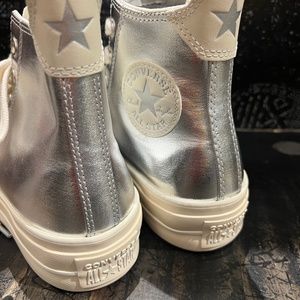 Converse | Shoes | New Chuck Taylor All Star Lift Platform Metallic ...